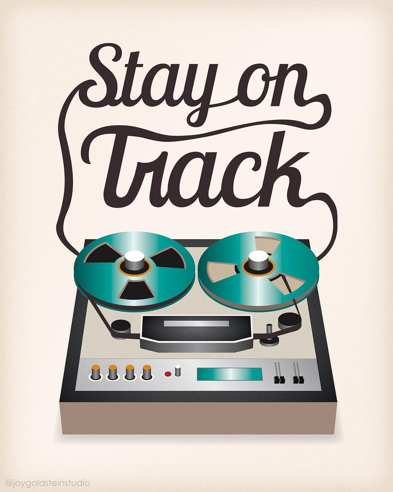 DIGITAL DOWNLOAD Music Poster Vintage Reel to Reel Illustration ...