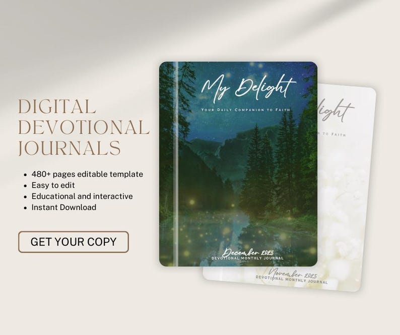 12-month Digital Christian Devotional Journal | Daily Journal With ...