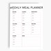 Weekly Meal Planner: 7-day Menu Template (digital Download) - Etsy