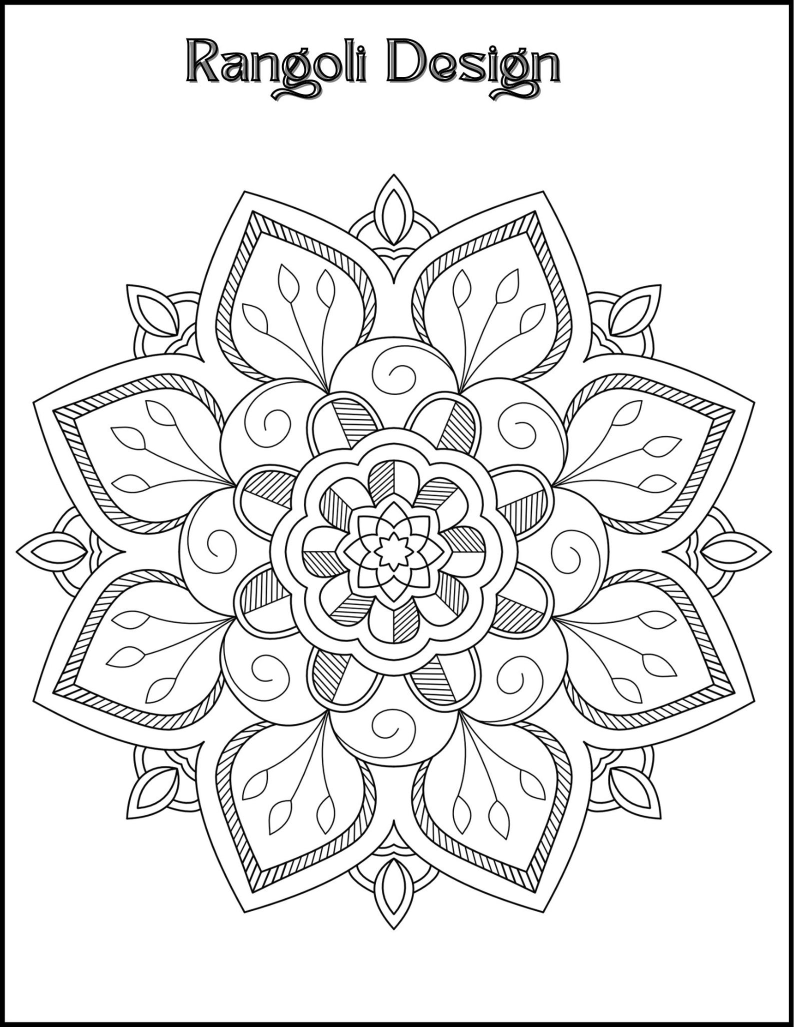 Rangoli Colour Book Set of 5 - Etsy