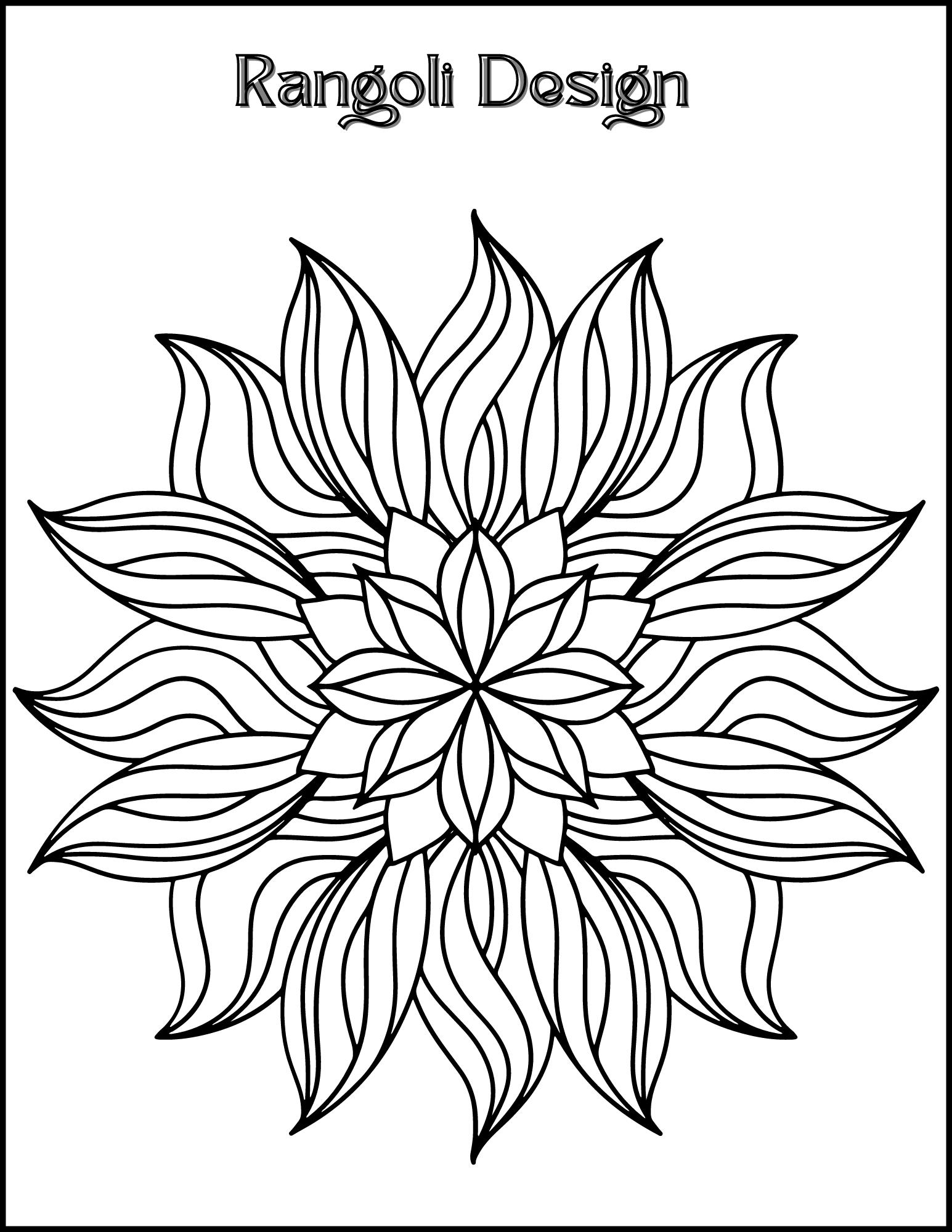 Rangoli Colour Book Set of 5 - Etsy