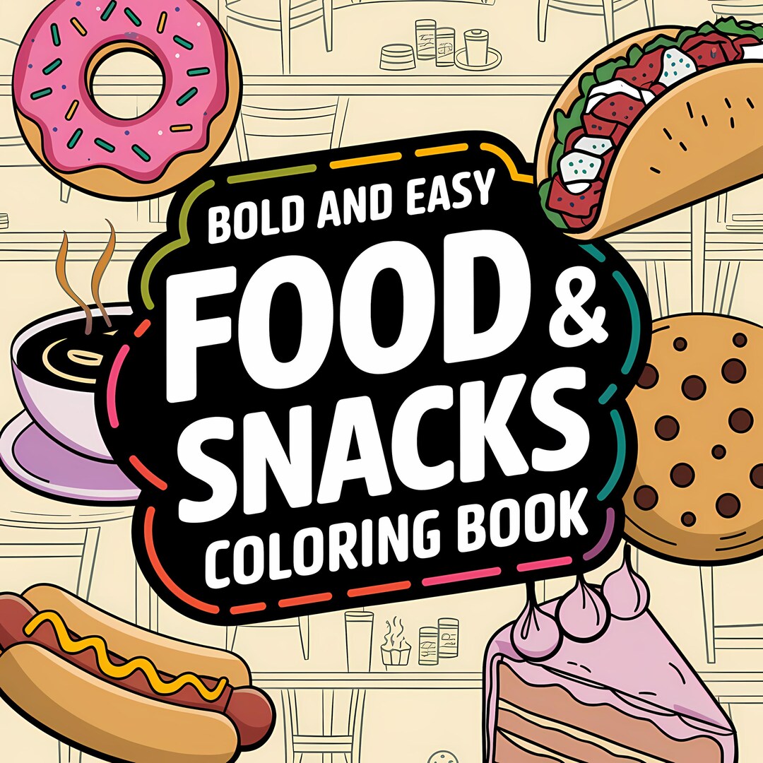 Food and Snacks Colouring Pages Set of 96 - Etsy
