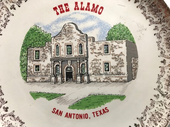 The Alamo Souvenir Plate San Antonio Texas Vintage | Etsy