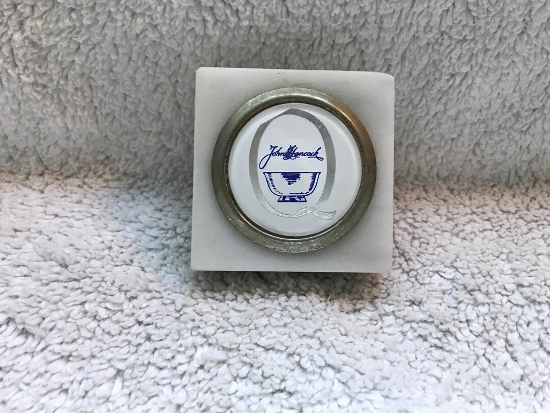 Vintage John Hancock Insurance Paper Weight - Etsy