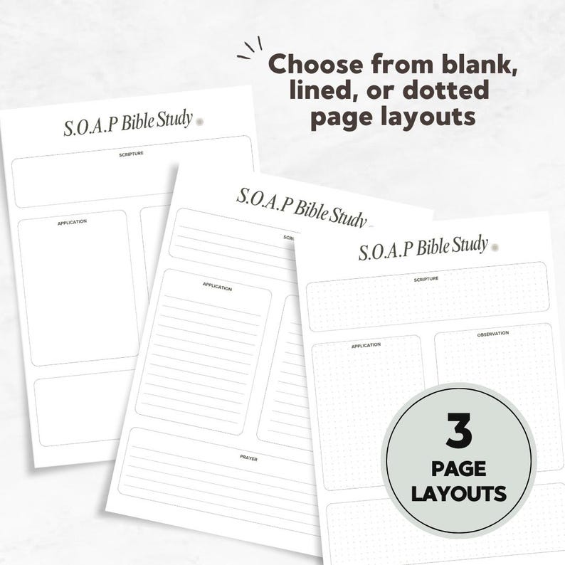 SOAP Bible Study Printable Guide for Beginners | Digital Worksheet ...