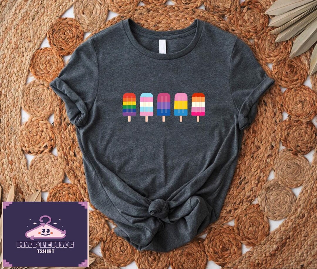 LGBT Shirt,rainbow Popsicles Shirt,love is Love Shirt,rainbow Ice Cream ...