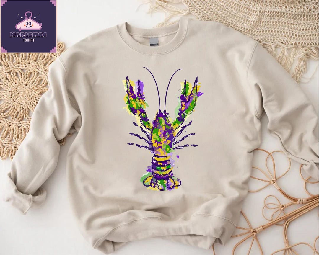 Mardi Gras Crawfish Sweatshirt,cajun Crawfish Festival Shirt,nola Party ...