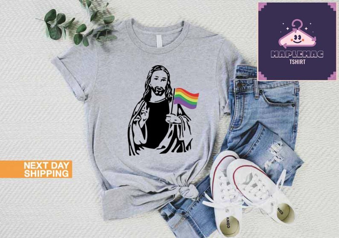 Jesus Loves All Pride Shirt,lgbt Christian Shirt, LGBTQ+ Christian Ally ...