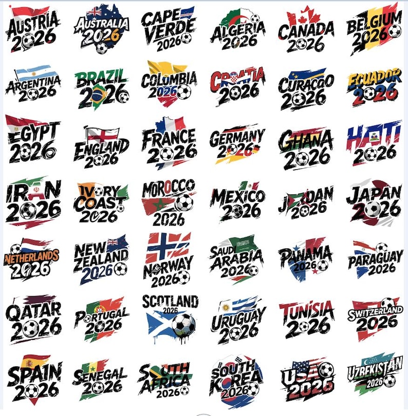 2026 Soccer National Teams Shirt,international Football Soccer Fan Gift ...