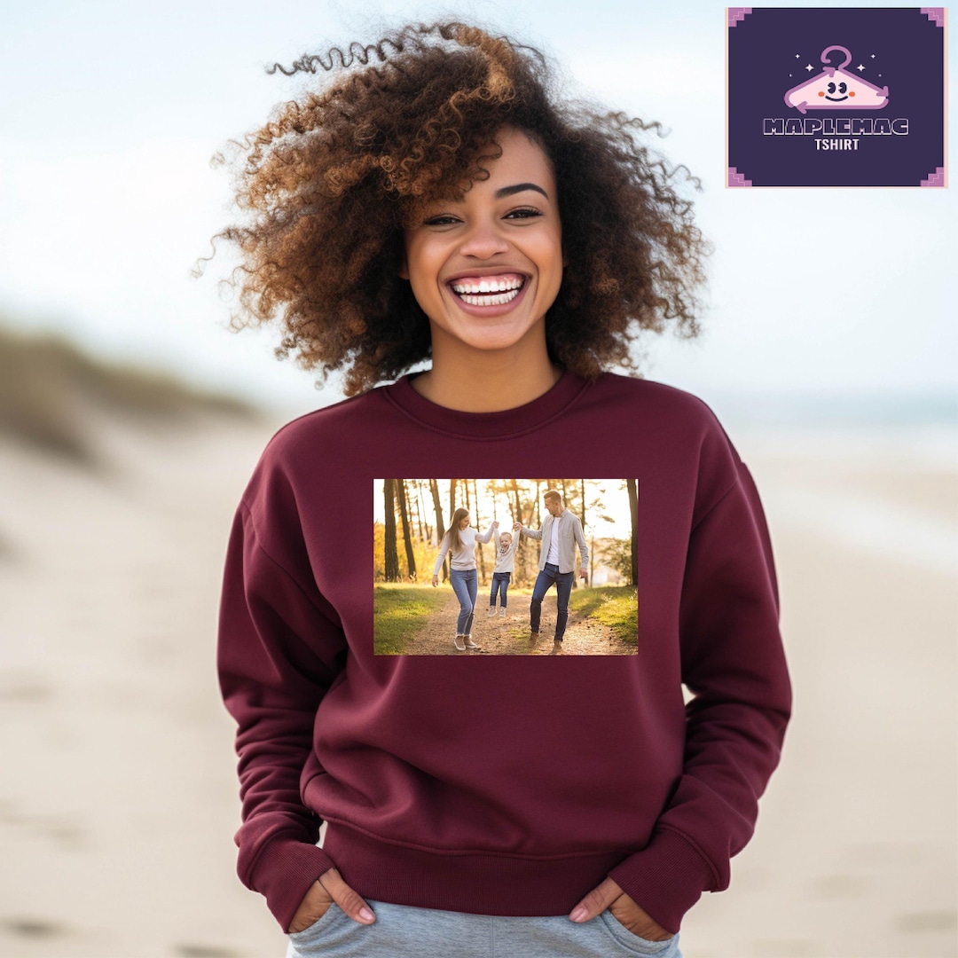 Custom Sweatshirt,custom Photo Sweater,personalized Text Tee,your Photo ...