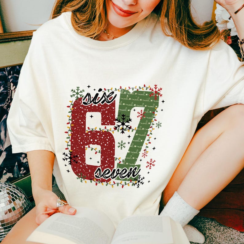 Funny Christmas Six Seven Meme Comfort Colors® T-shirt - Etsy