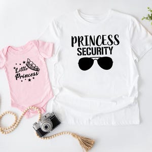 Princess Security,little Princess Shirt,dad and Daughter Matching Shirt ...