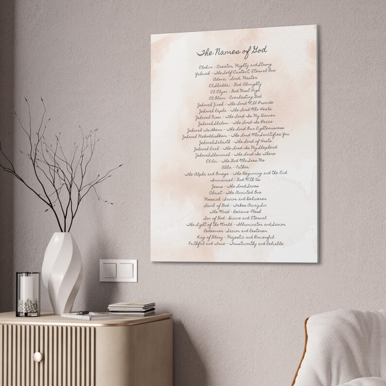 The Names of God Canvas - Etsy