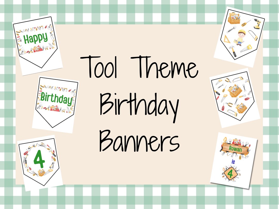 Tool Birthday Banners - Etsy