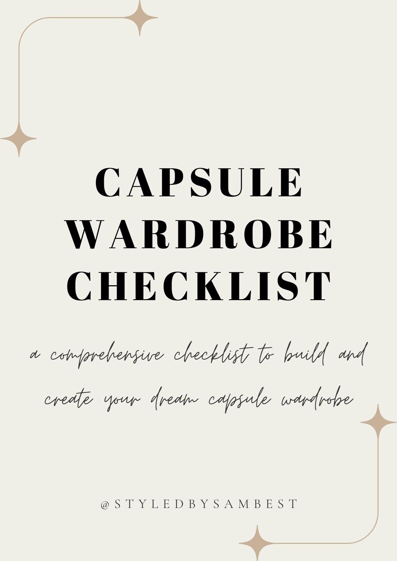 Capsule Wardrobe Shopping Checklist Shopping Checklist Wardrobe Guide ...