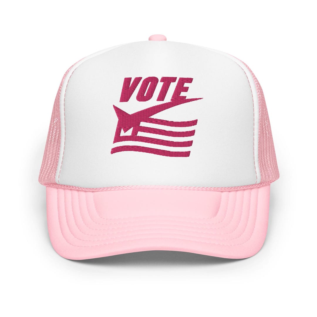 Vote Check Mark Trucker Caps Hat Solid Color Election Hat Foam Trucker ...