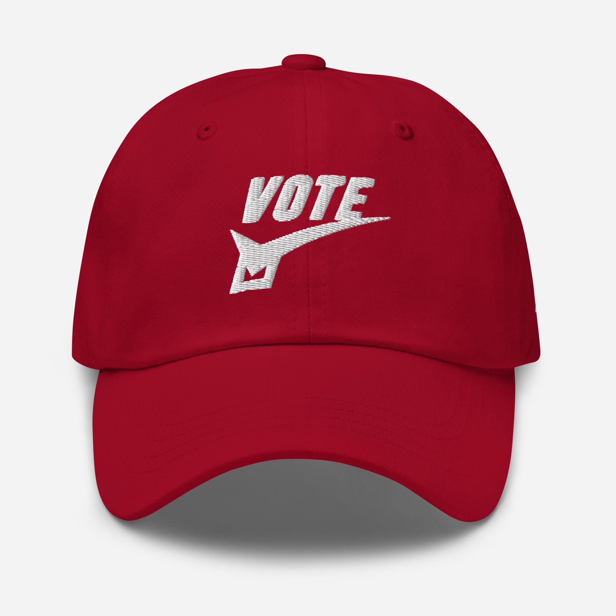 Vote Check Mark Caps With Embroidery Vote Hat Dad Hat Checkmark - Etsy
