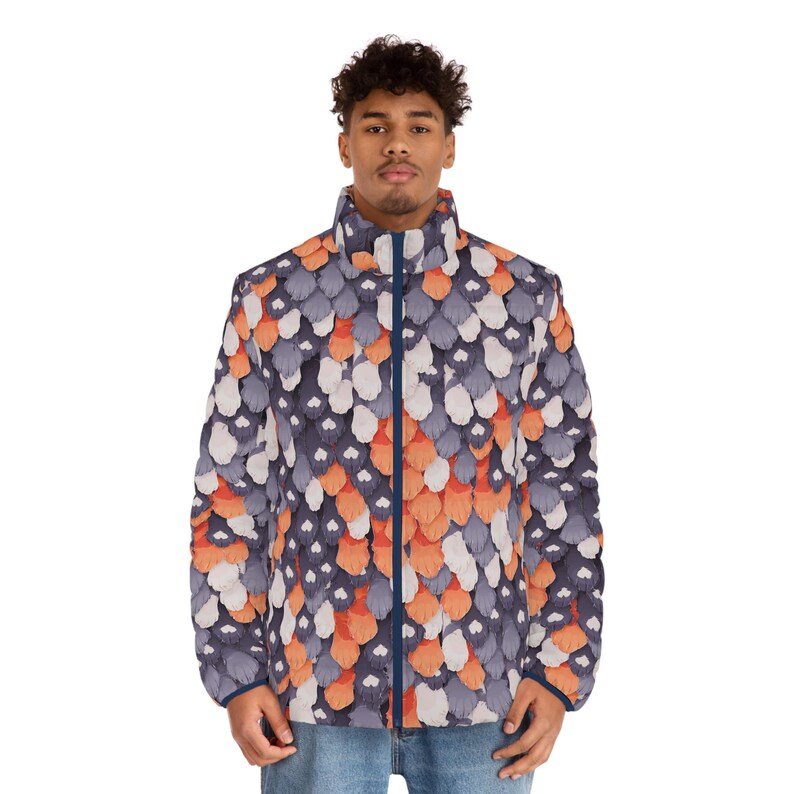 Anime Dragon Scale Cat Paw Men's Puffer Jacket, Hoodie, Sweatshirt ...