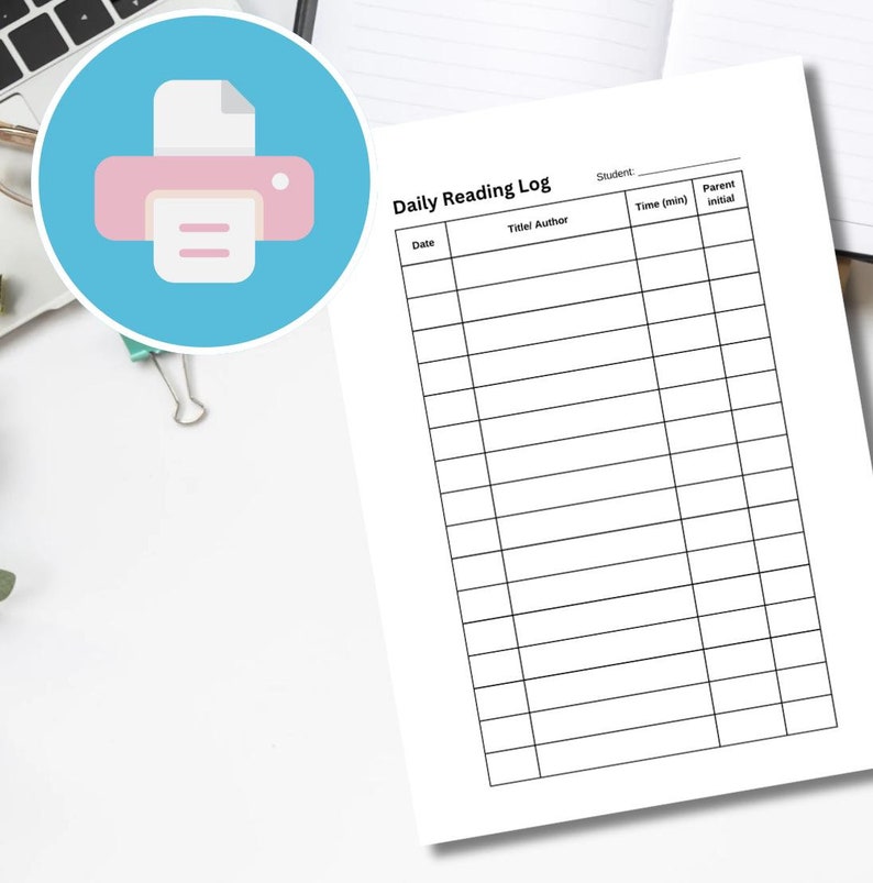 Student Daily Reading Log Printable, Reading Tracker, Books I've Read ...