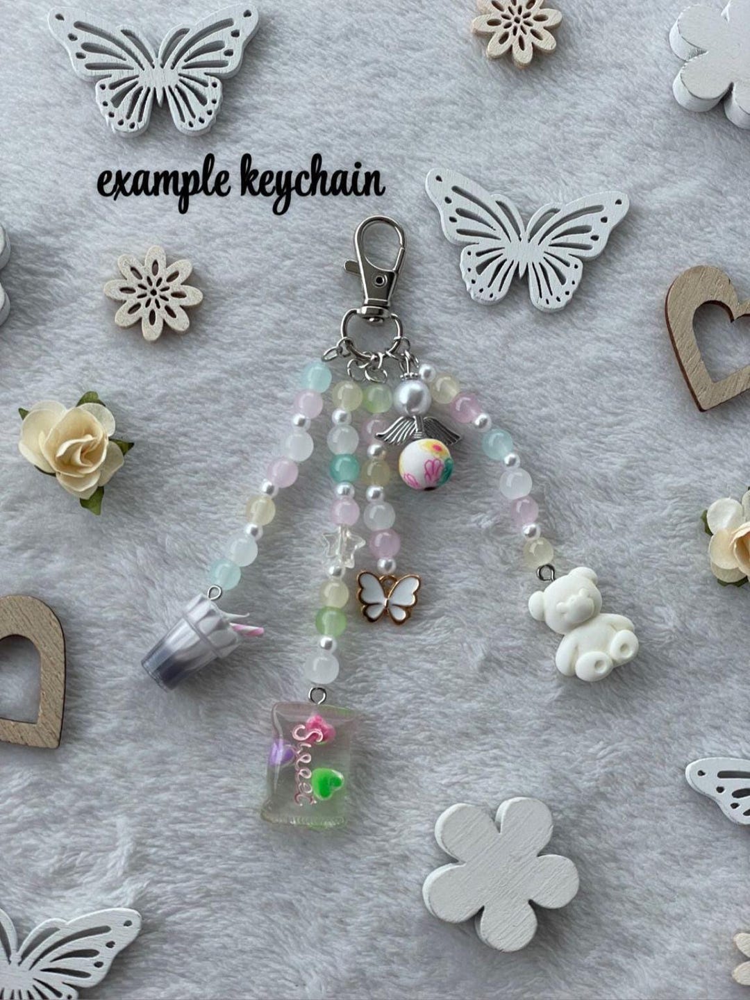 Make Your Own Beads & Angels Keychain - Etsy