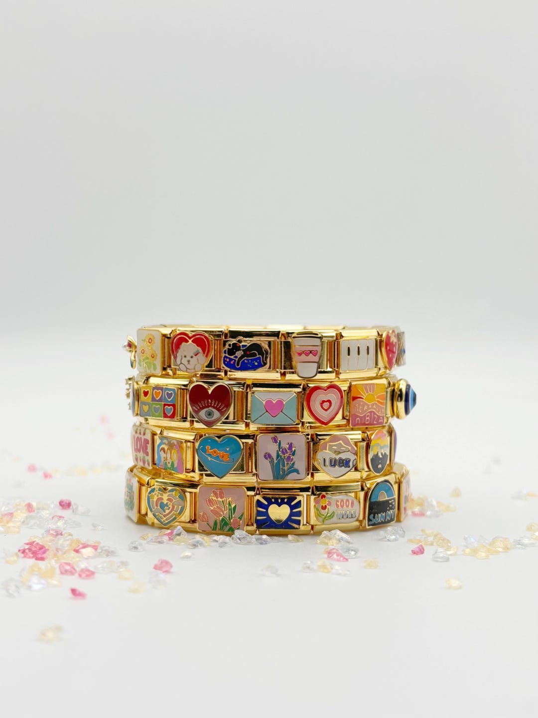 Italian Charms Bracelet,custom Gold Italy Charm,personalized Italian ...