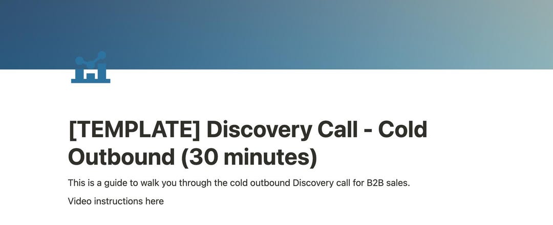 Discovery Call Template for Cold Outbound Discovery Calls [B2B ...