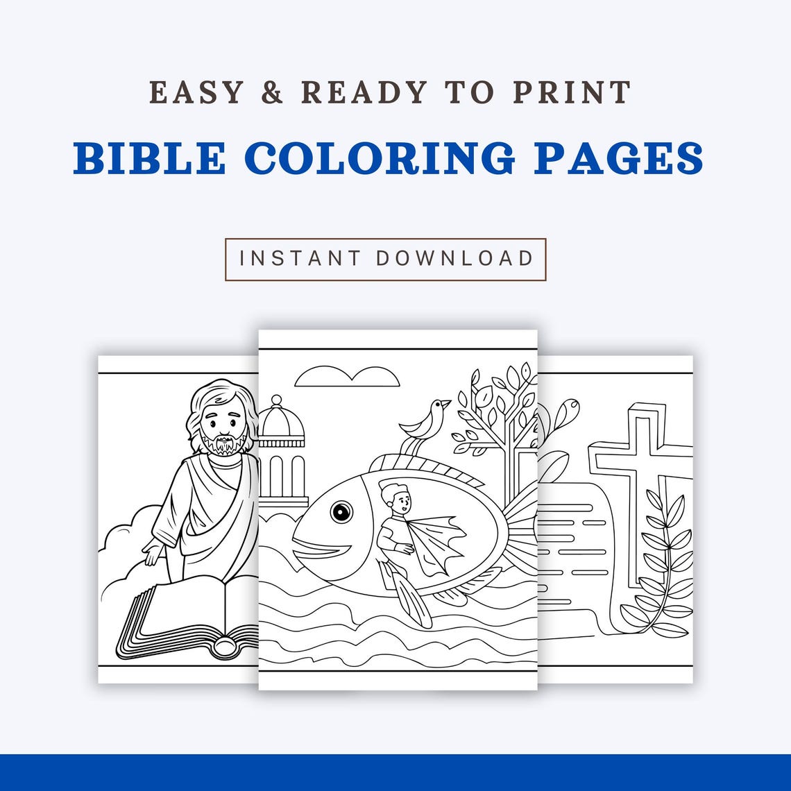 Bible Coloring Book for Kids, Religious Themed Coloring Book, Christian ...