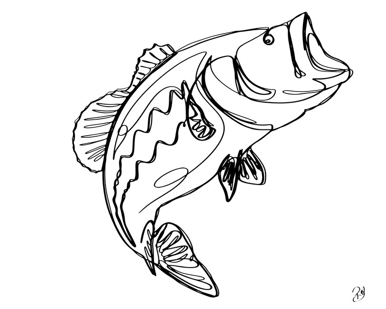 Minimalist Bass Line Art Digital Download - Etsy