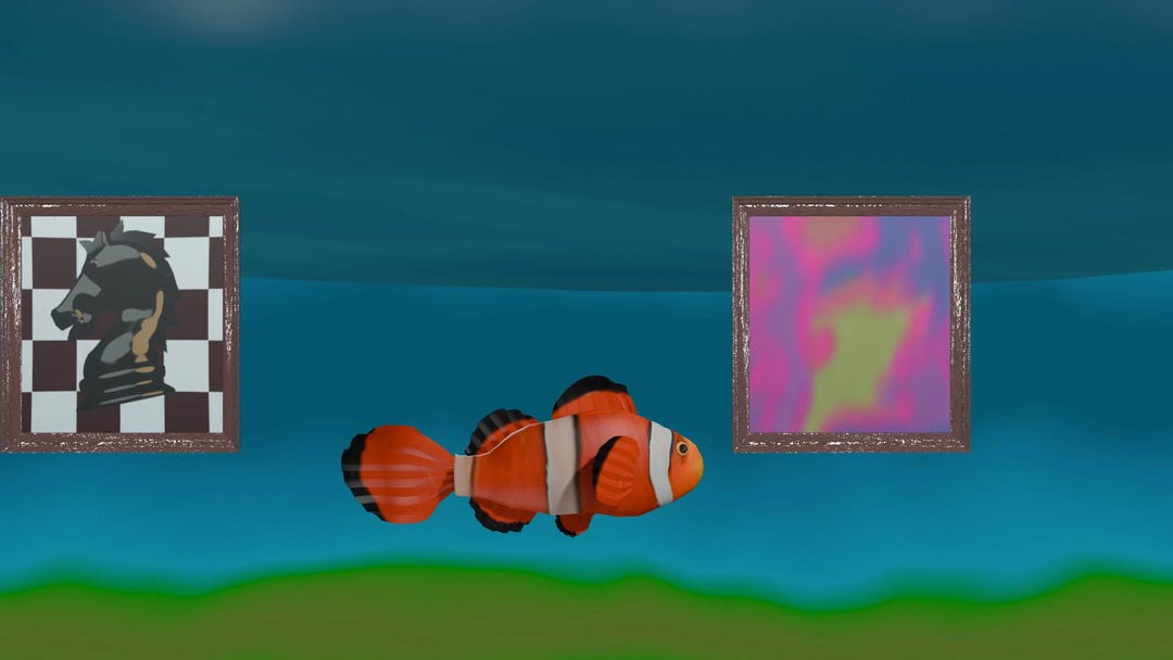 Personalized Video of Clown Fish That Swims Along the Painting With ...