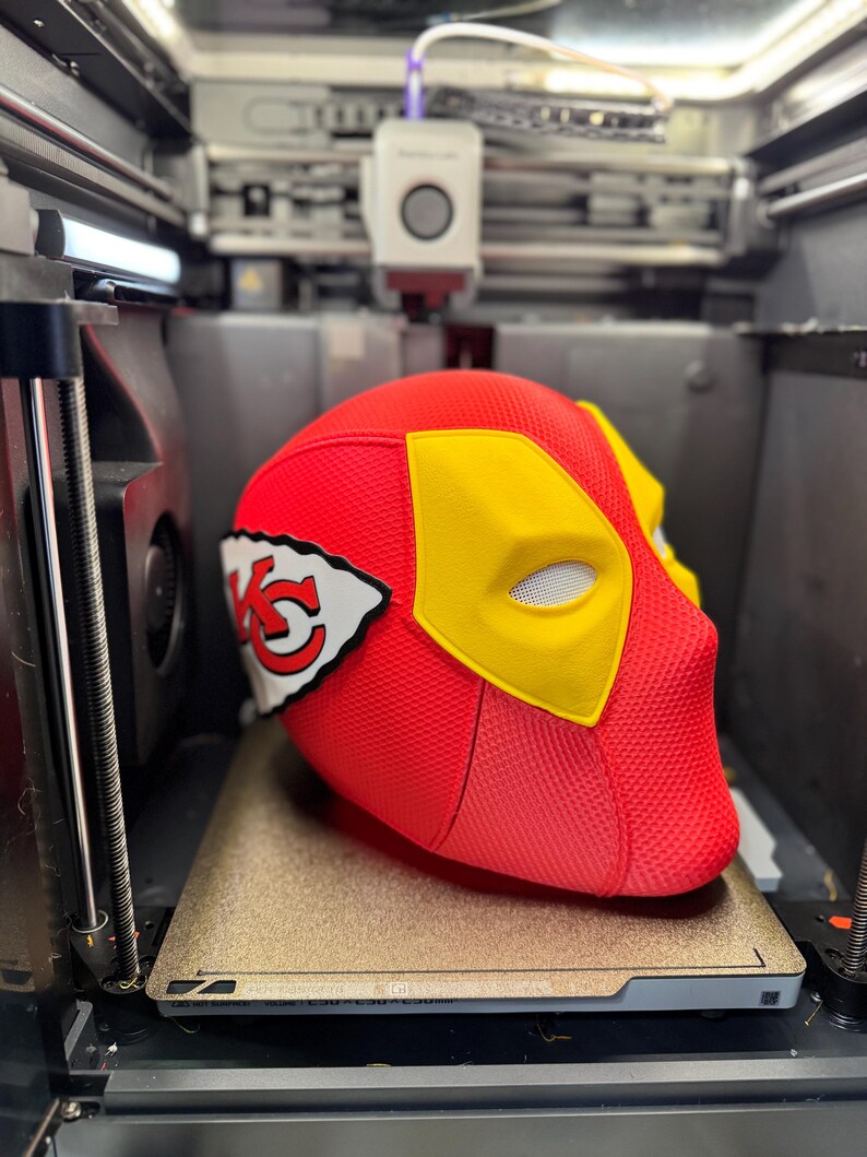 Chiefs Themed Deadpool Mask - Etsy