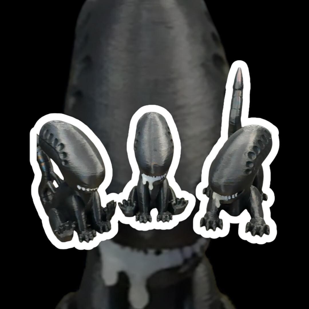 Chibi Xenomorph Figure (glowing Drool) - Etsy