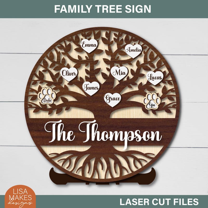 Heart Tree Laser Cut Svg - Etsy
