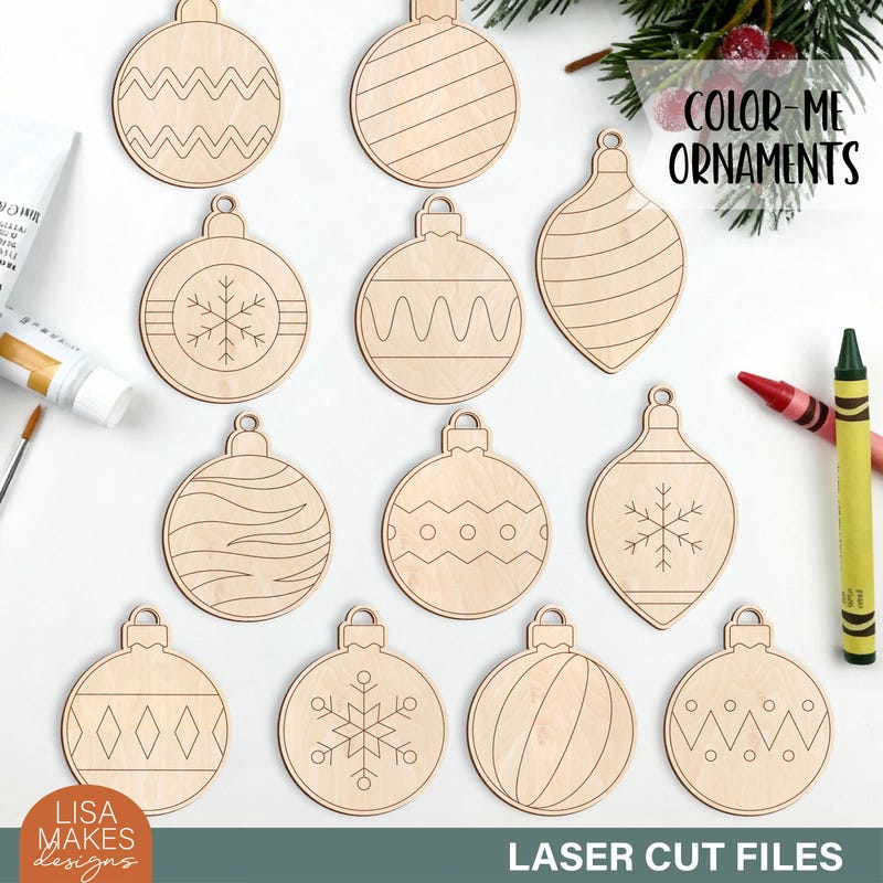 Basic Laser Christmas Ornaments - Etsy