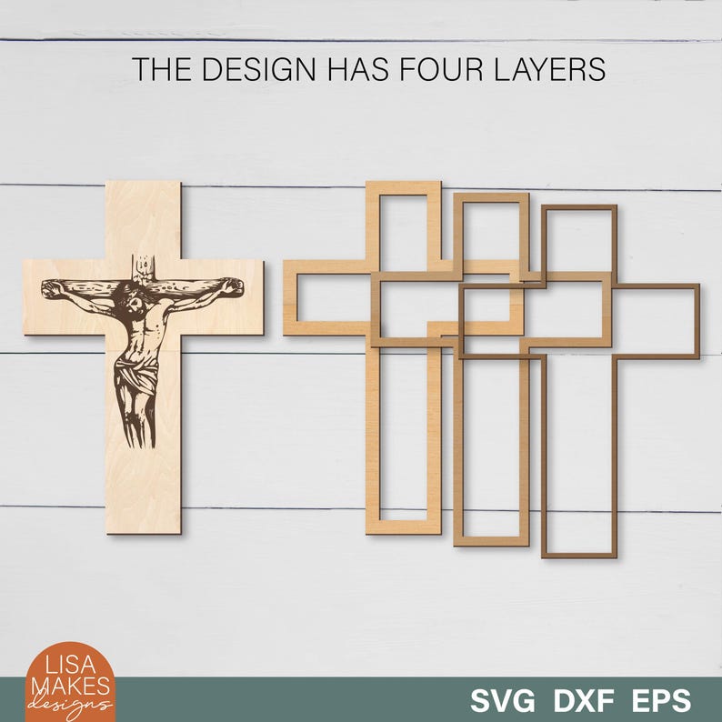 Layered Cross Svg Laser Cut Files Christian Sign Jesus Christ Svg Svg ...