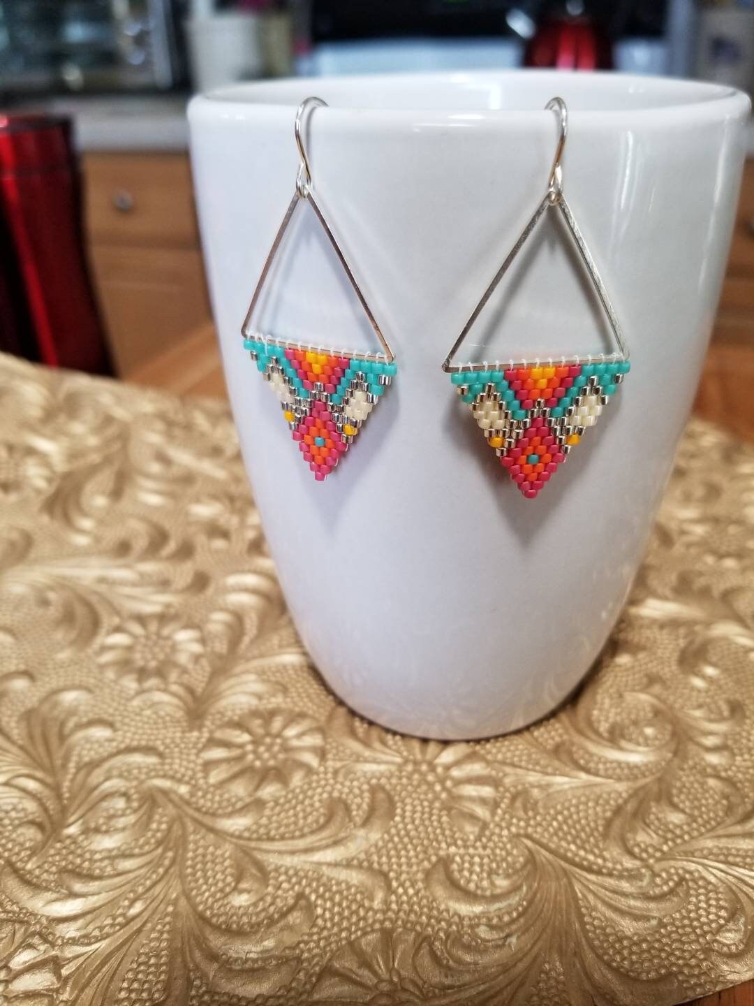 Apache Sky Beaded Earrings - Etsy