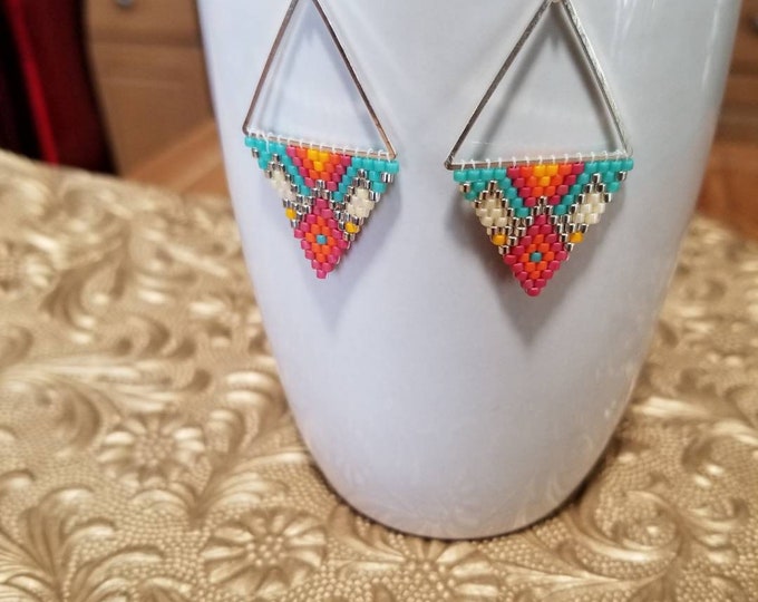 Apache Sky Beaded Earrings - Etsy