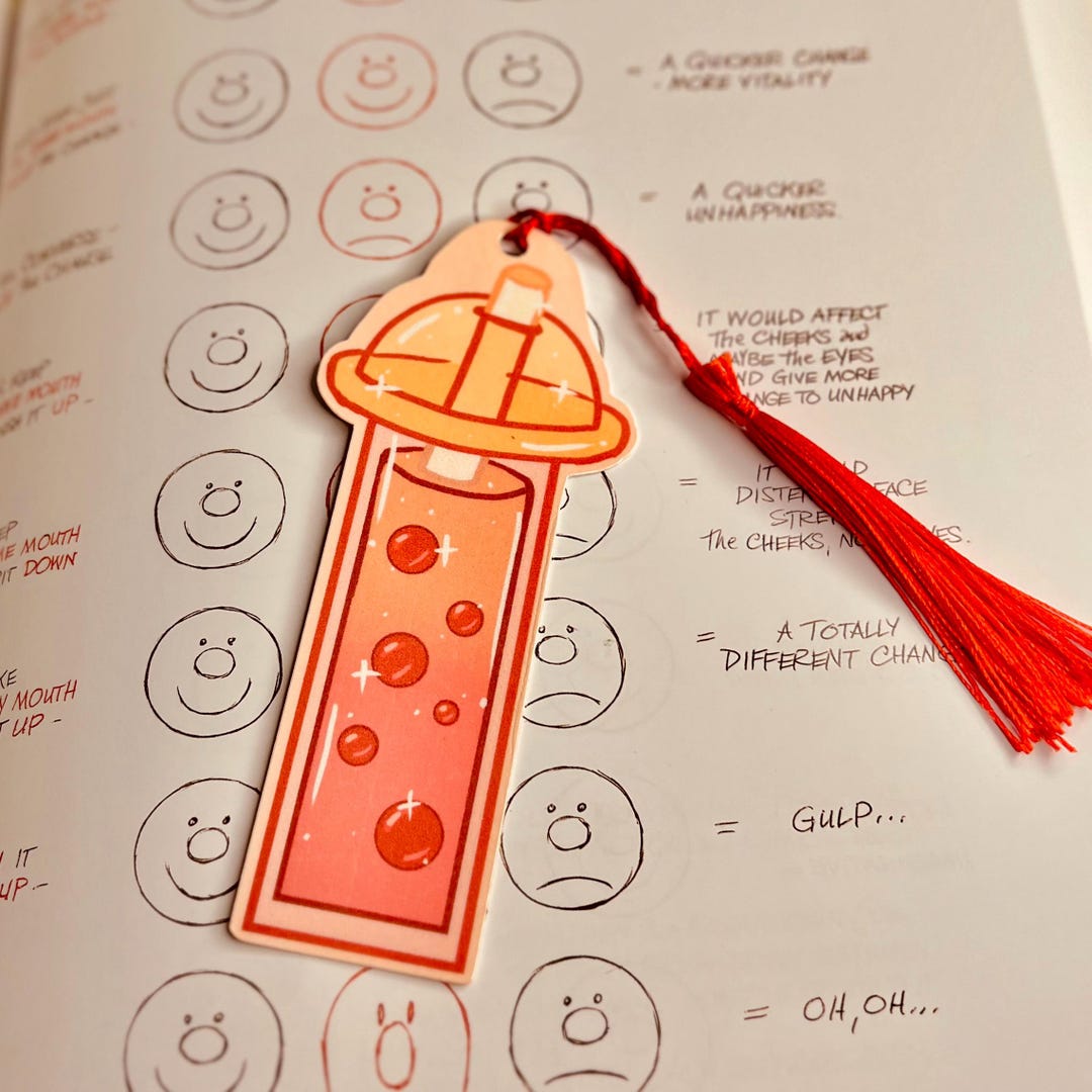 Orange Boba Bookmark, Bubble Tea With Tassel - Etsy