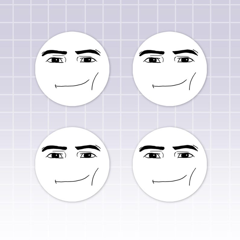 Roblox Man Face Sticker Sheet | Fun Roblox Character Face Decals ...