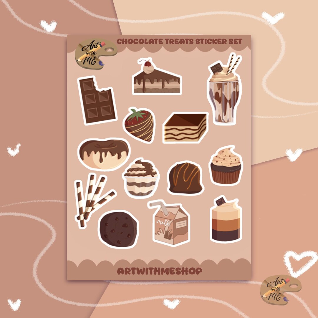 Chocolate Treats Sticker Sheet: Dessert Stickers for Planners - Etsy