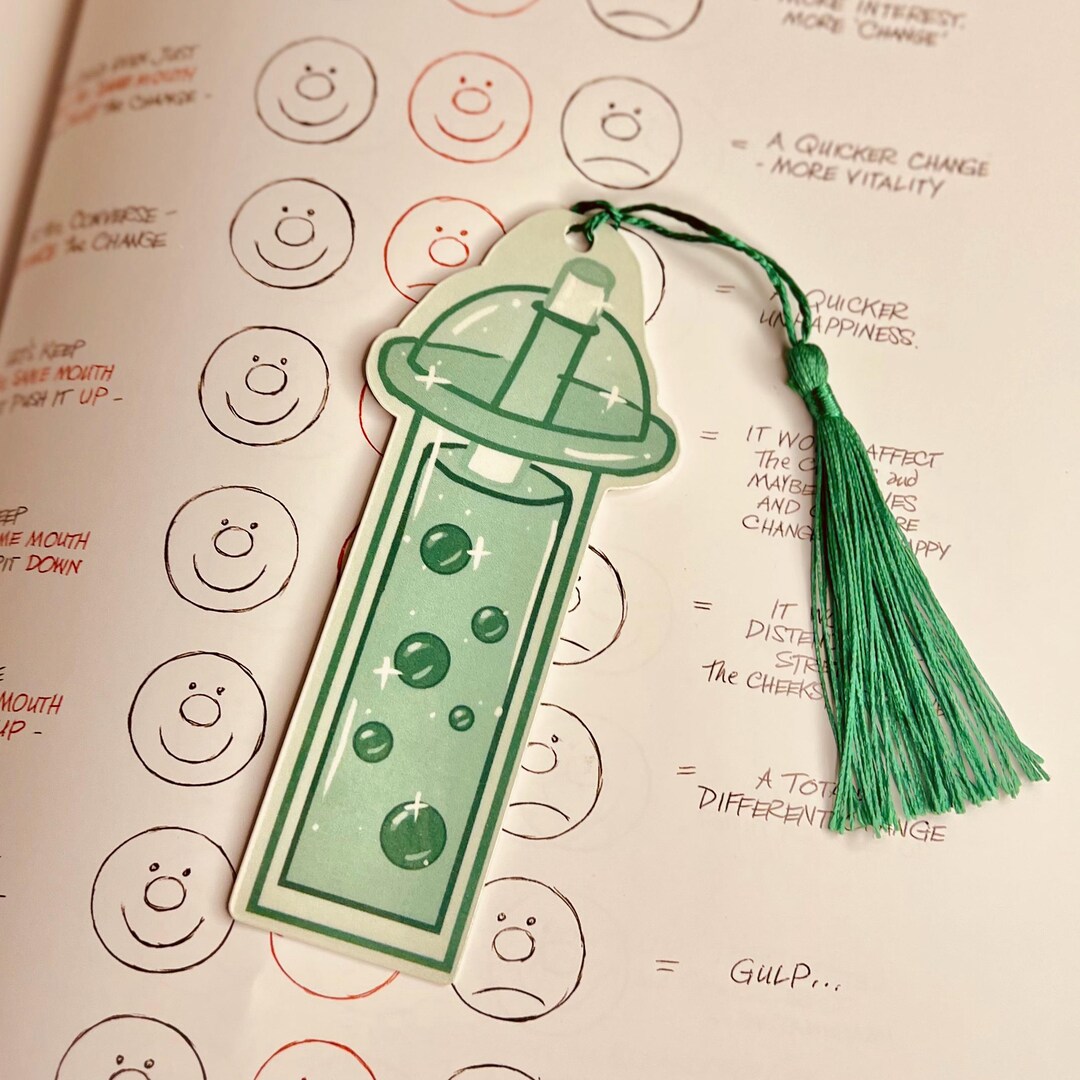 Green Boba Bookmark – Cute Bubble Tea Design, Perfect for Book Lovers ...