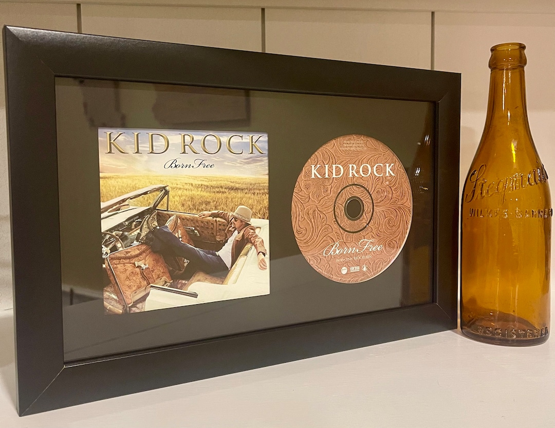 Kid Rock Music CD Wall Art 7" X "12 MDF and Glass Frame With Black ...