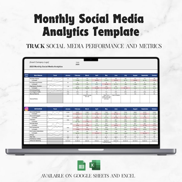 Data Trends Template - Etsy