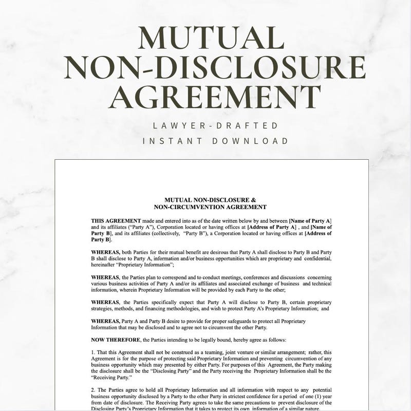 Nda and Contract - Etsy