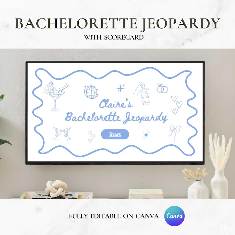 Bridal Game Blue Template - Etsy