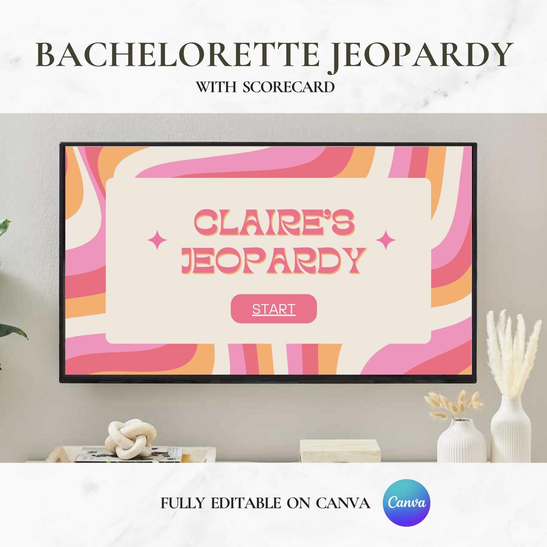 Bachelorette Jeopardy Game Template | Bridal Jeopardy Powerpoint Game ...
