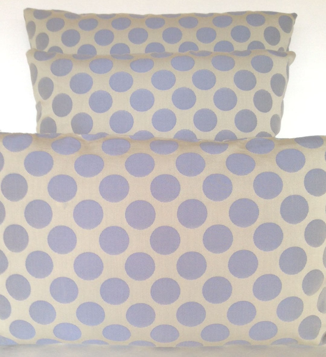 Throw Pillow Cover Polka Dot Periwinkle Blue Ivory Gray Silk Baby Kids ...