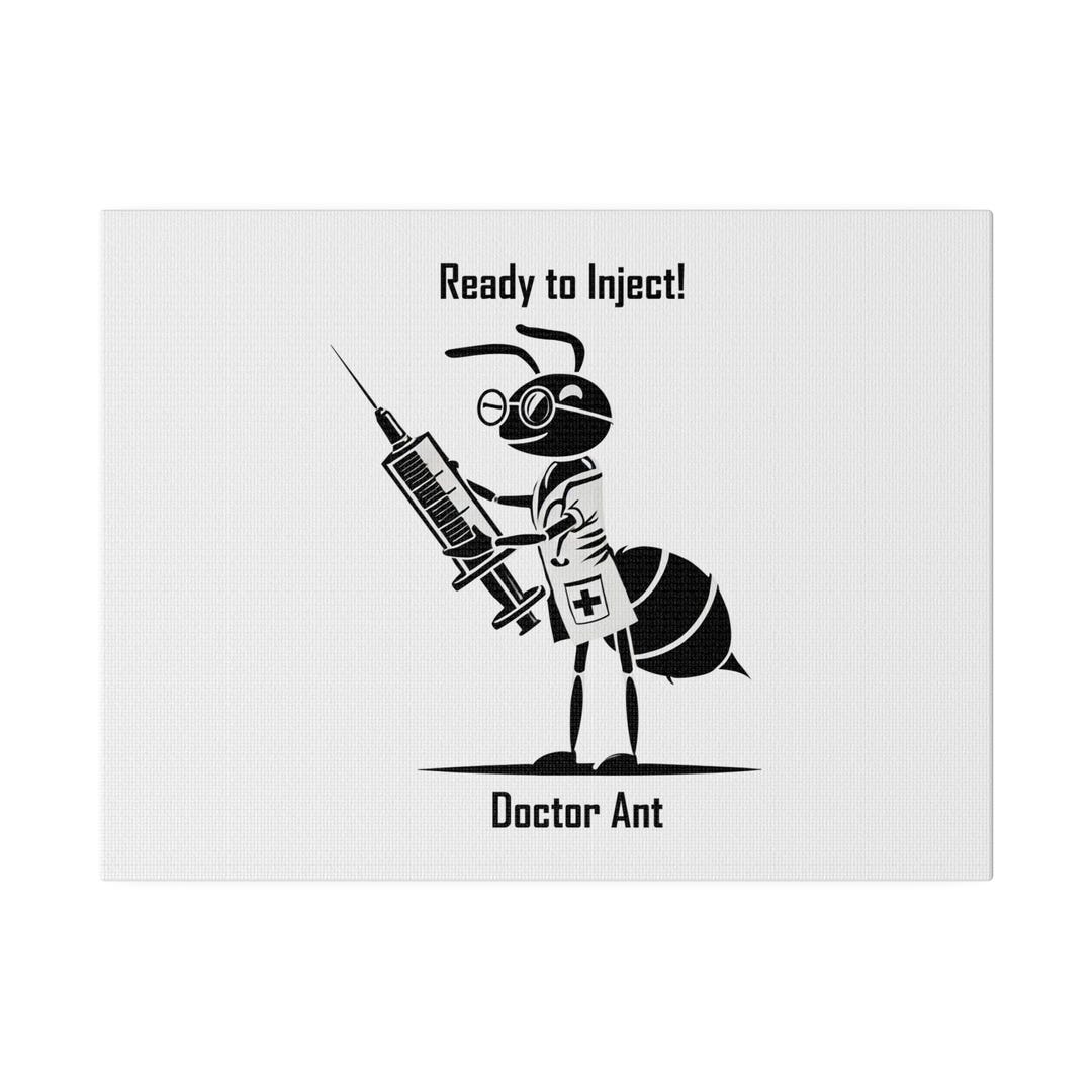 Canvas Print, Funny Doctor Ant Ready to Inject, Wall Art Decor, Medical ...