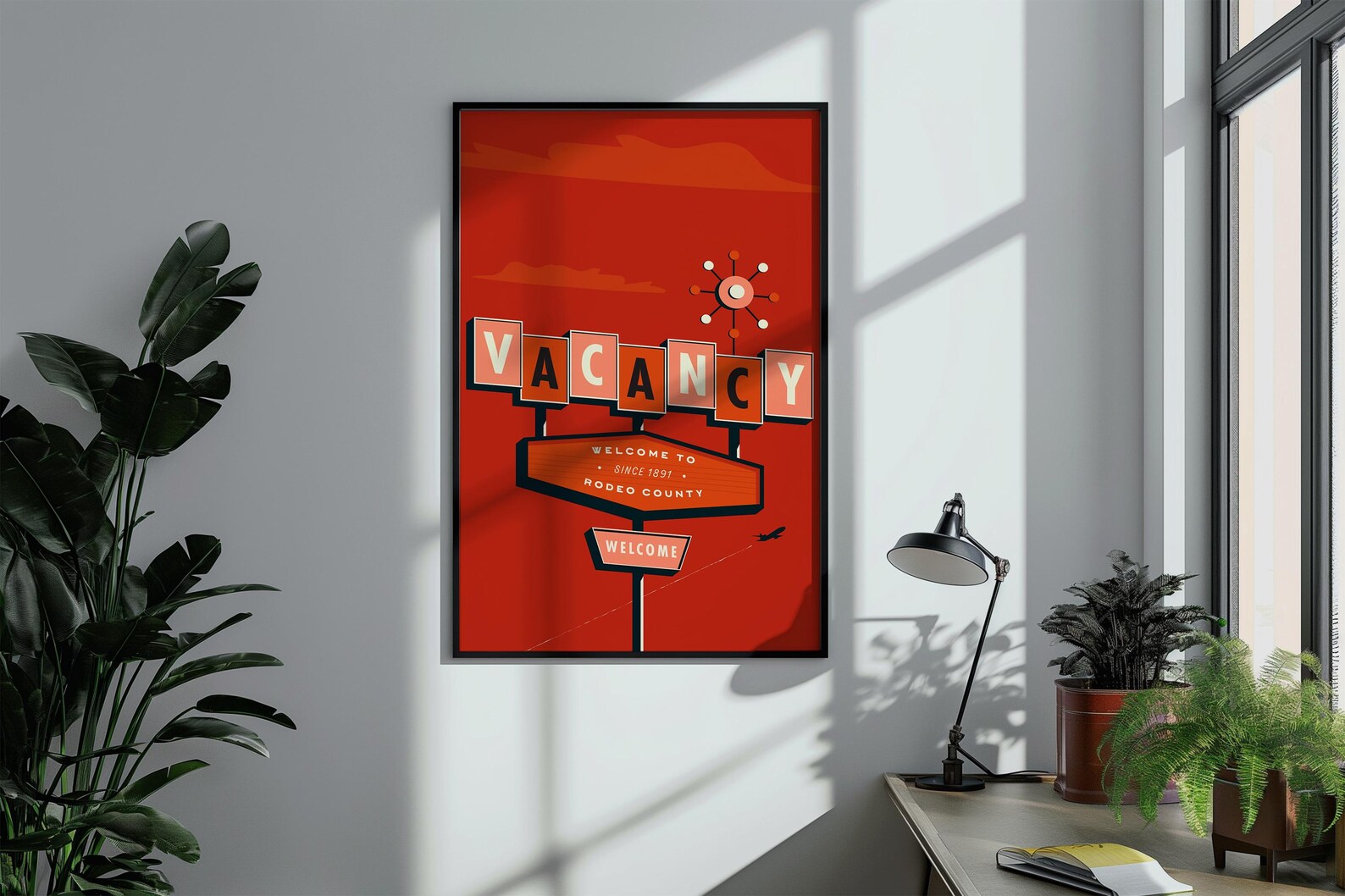 Vacancy Road Sign - Route 66 Vintage Wall Art Print, Retro Poster ...