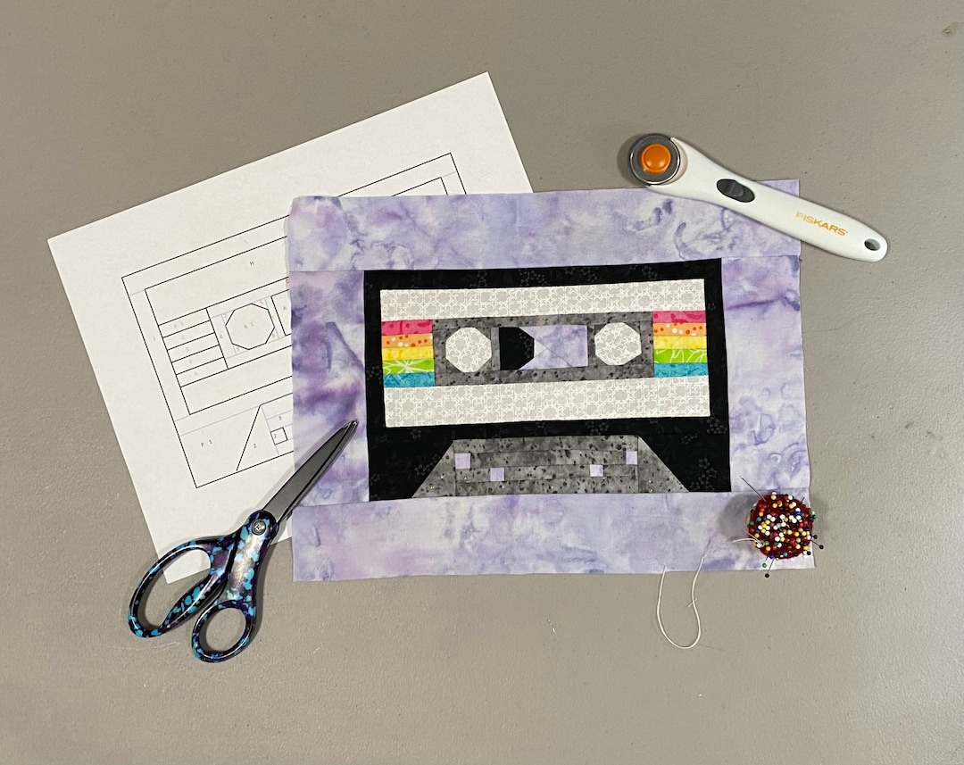 Cassette Foundation Paper Piecing Pattern PDF Download - Etsy