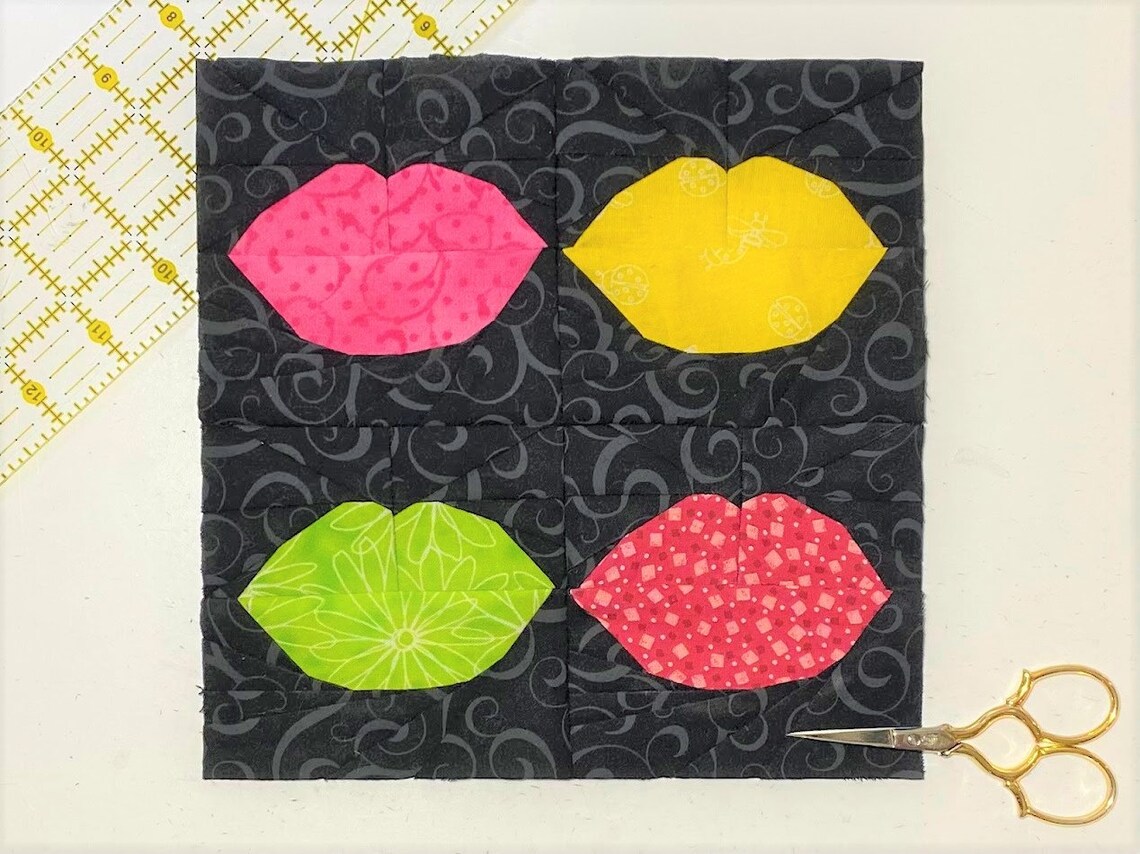 Lips Foundation Paper Piecing Pattern updated - Etsy